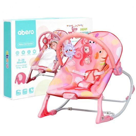 Costway Comfortable Baby Rocking Chair with Removable Toy Bar – Kaba Kids